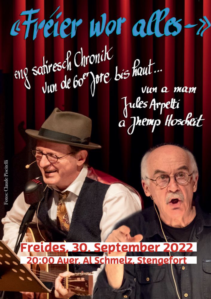Théâter " Fréier wor alles " - 30/09/2022 - Administration Communale de ...